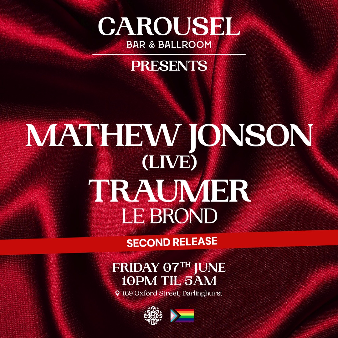 Carousel Presents - Mathew Jonson (live) & Traumer - Friday 7th June ...