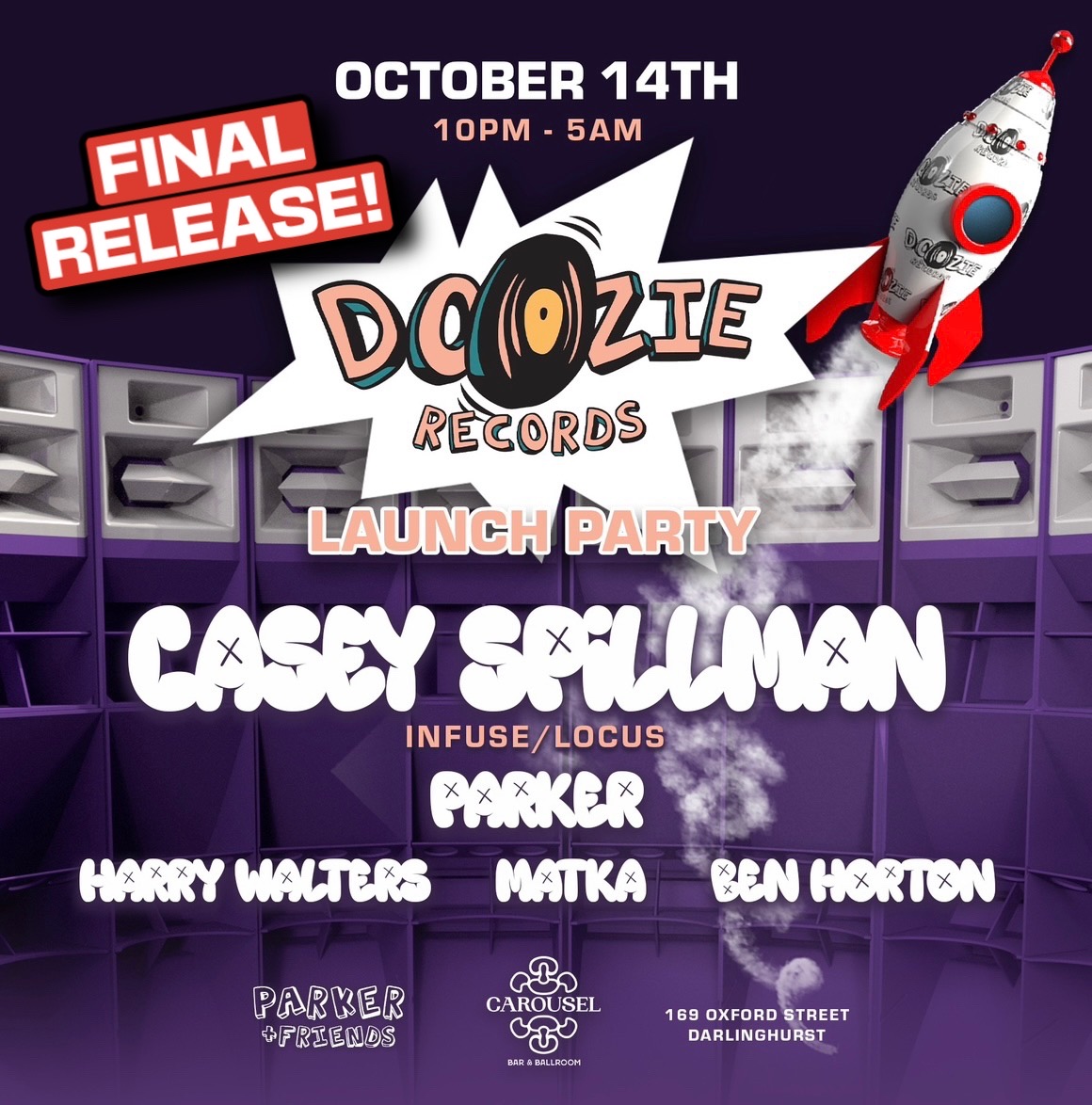 DOOZIE RECORDS LAUNCH PARTY - CASEY SPILLMAN | Carousel
