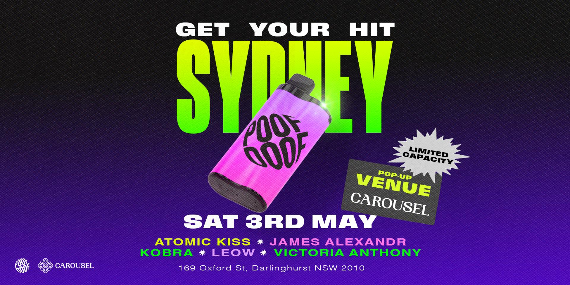 POOF DOOF Sydney - Saturday 3rd May | Carousel