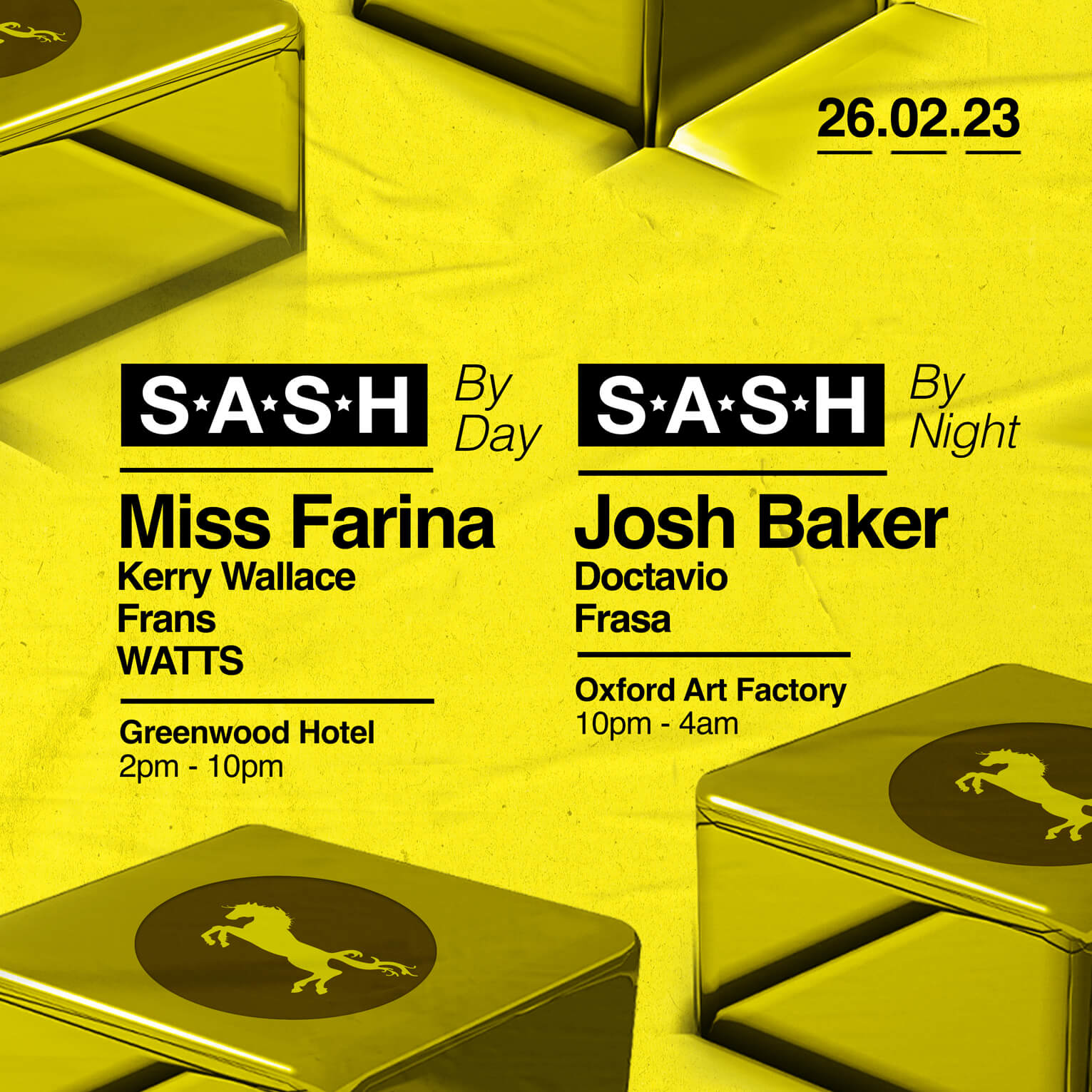 S.A.S.H By Day & Night ★ Miss Farina ★ Josh Baker ★ 26th February ★ | S ...