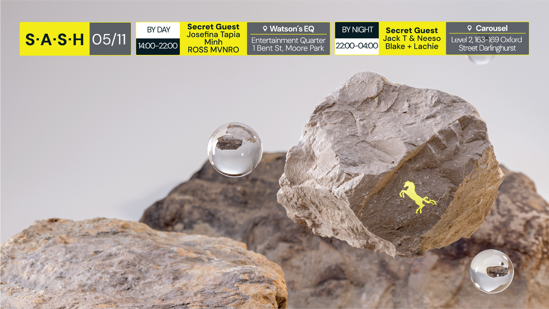 S.A.S.H By Day & Night - Secret Guest - Secret Guest - Nov 5th | Carousel