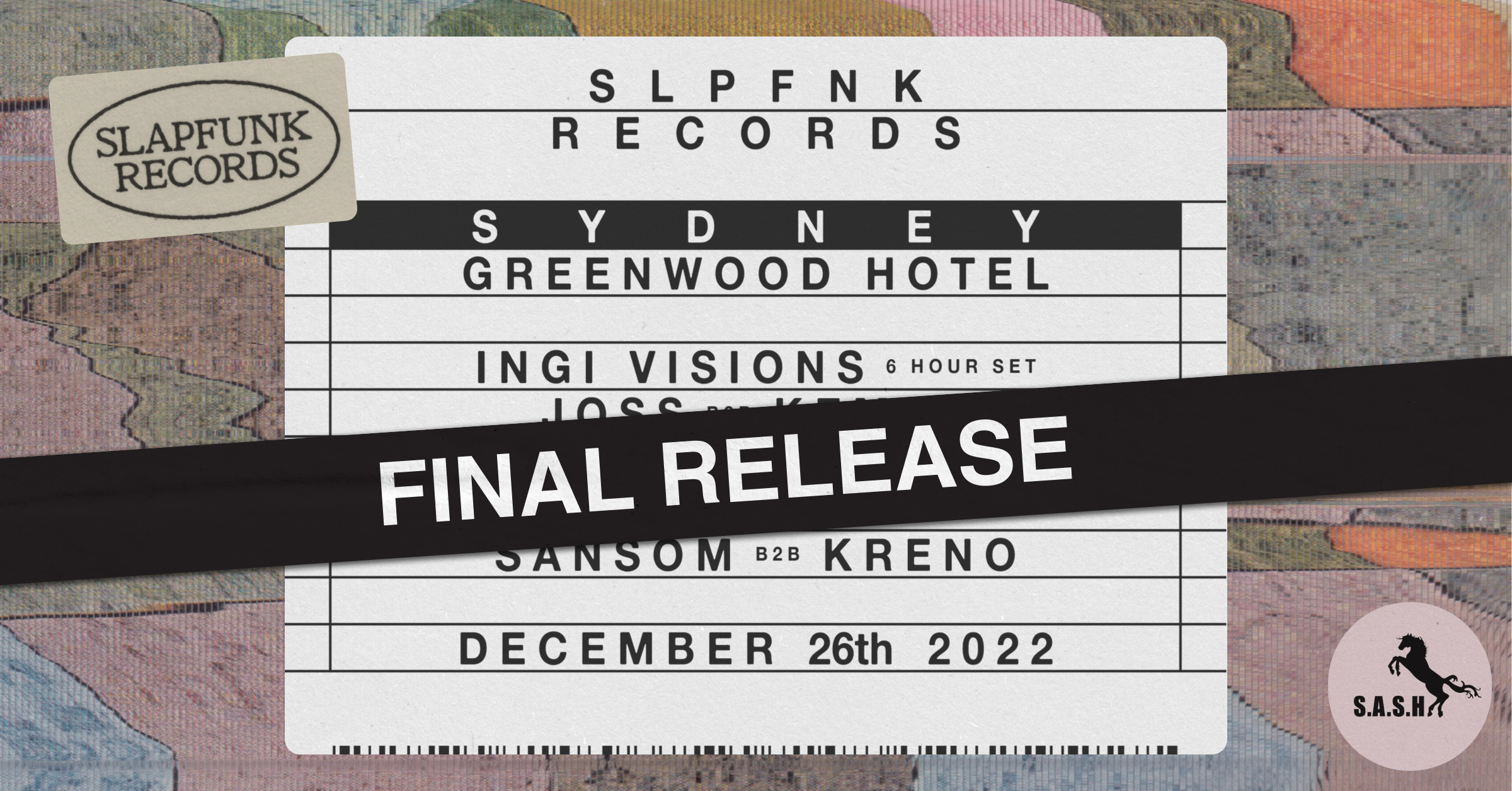 S.A.S.H Presents SlapFunk Ingi Visions 6 Hour Set Boxing Day ★ | S.A.S.H